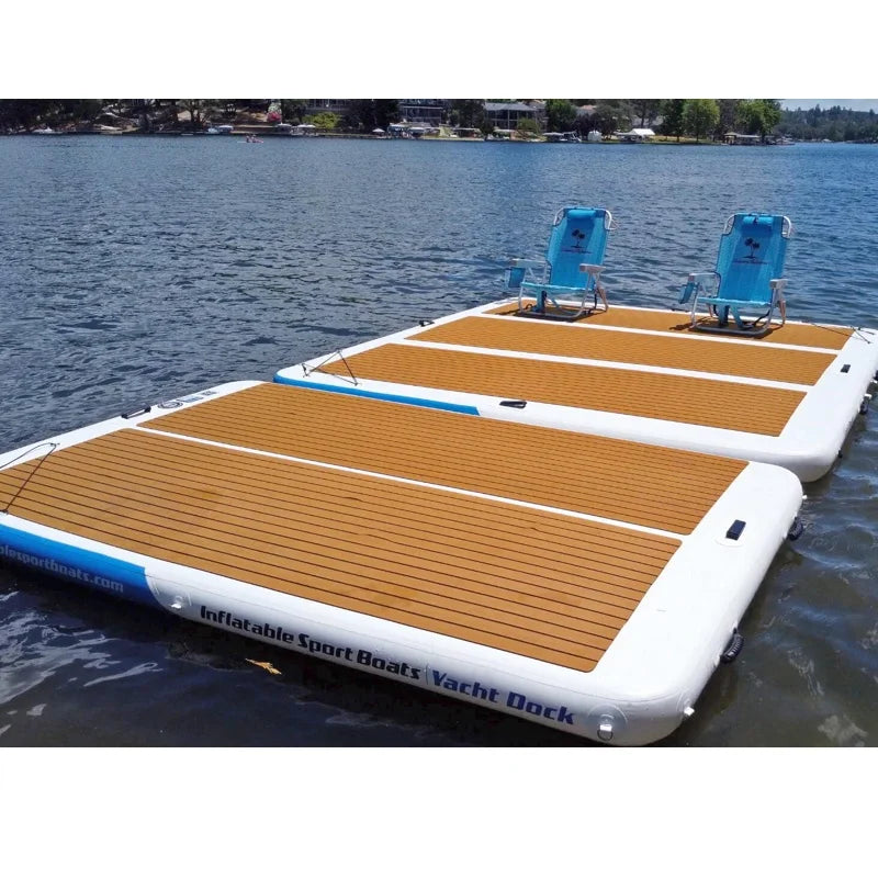 Island Hopper Inflatable Mega Yacht Dock 10' x 10' - Splashy McFun
