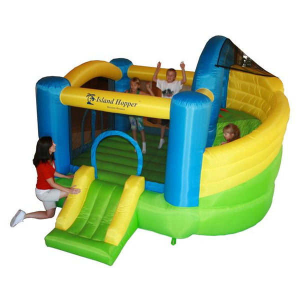 Island Hopper Jump A Lot Curved Double Slide Bounce House | Jump House ...